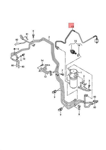 NEW VW AMAROK 2HA 2HB S1B S6B S7A S7B FUEL LINE 2H0130307A ORIGINAL NO ...