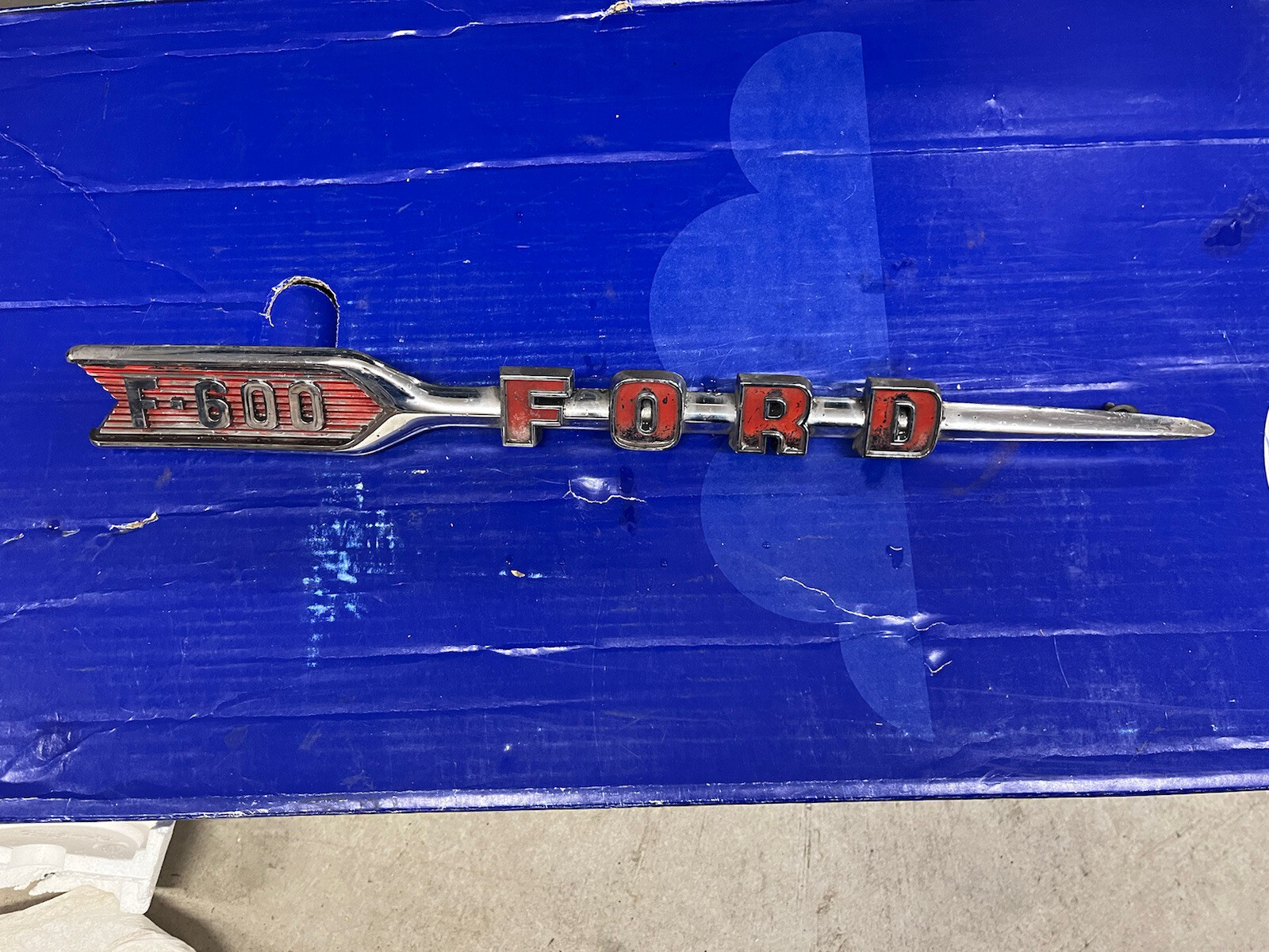 1960 60 FORD F600 TRUCK HOOD EMBLEM RH SIDE OEM Passenger | eBay