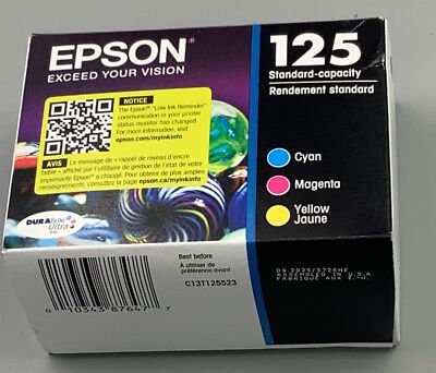 Epson 125 Color Ink Cartridges Cyan/Magenta/Yellow ~ Exp. 09/2025 | eBay