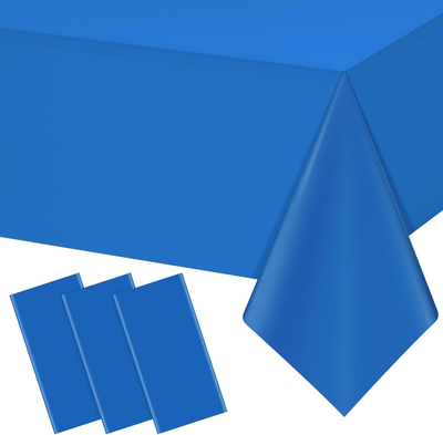 Royal Blue Plastic Tablecloth Tischdecke Hochzeit Nappe De Table Ronde