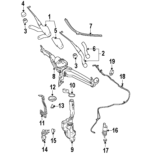 Mercedes-Benz 0009989001 Genuine OEM Factory Original Washer Pump ...