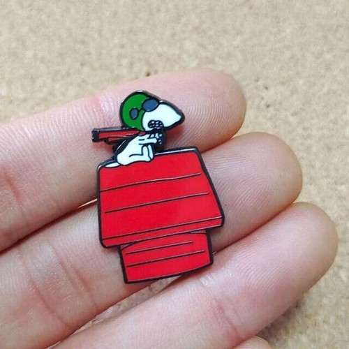 Snoopy Red Baron Peanuts Enamel Pin Flying Ace Hat Backpack Jackets ...