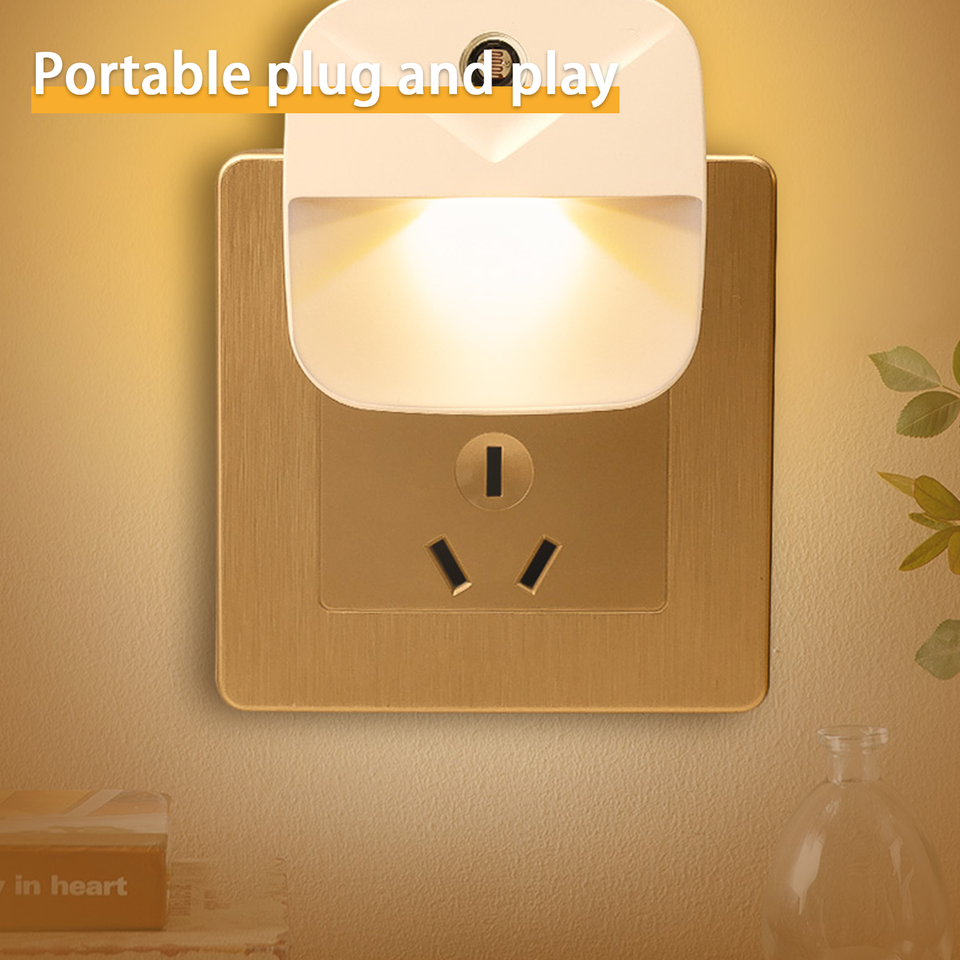 4x Plug-In Auto Night Light LED Dusk to Dawn Sensor Bathroom Kitchen ...