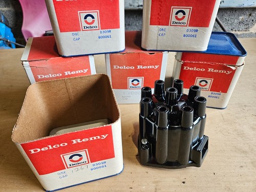 NOS Delco Remy BLACK Distributor Cap D309R 800061 PATENT # | eBay