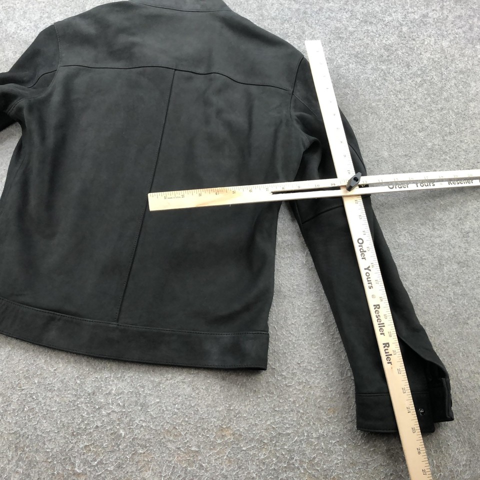 Thursday Leather Jacket Mens Small Black Moto Cafe Racer Athletic Fit ...