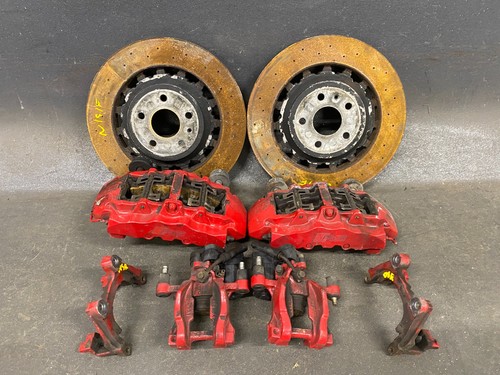 AUDI RS3 RED BREMBO BRAKE CALIPER CONVERSION KIT WITH CARRIERS FITS ...