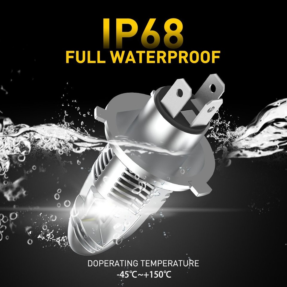 H4 Headlamp Led Motorcycle Headlight Bulb Motorbike High Low Beam Xenon ...