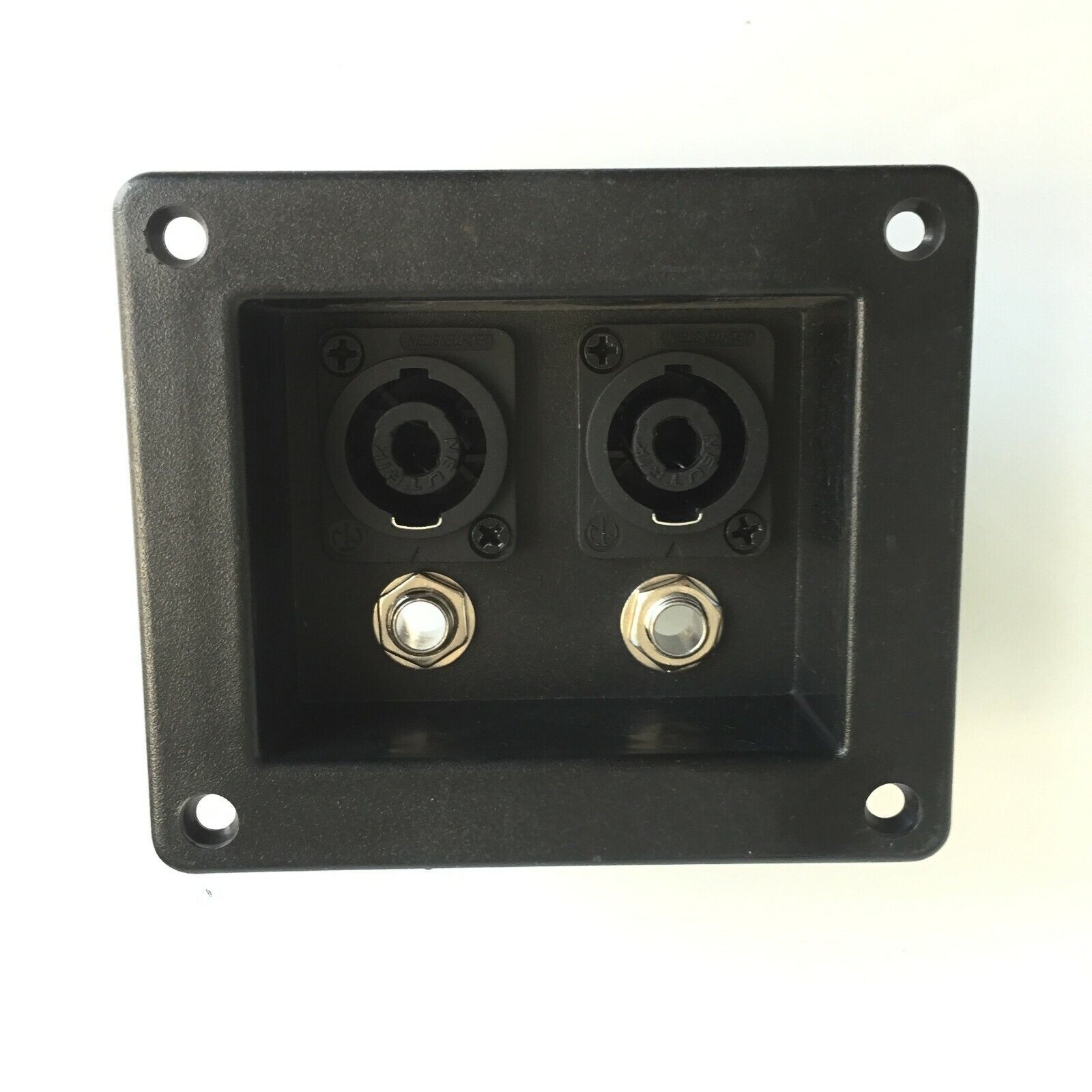 2Pc Plastic Jack Plate W/ Dual SpeakON NL4 & 1/4" Female Jack PA ...