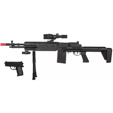 Foite 300 FPS - Airsoft Sniper Spring Rifle Gun With Scope and Laser ...