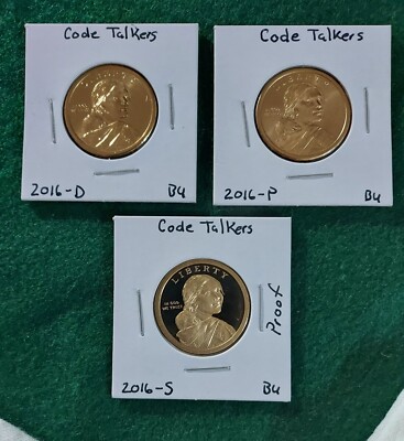 2016-P,D,S Native American Dollar Code talkers | eBay