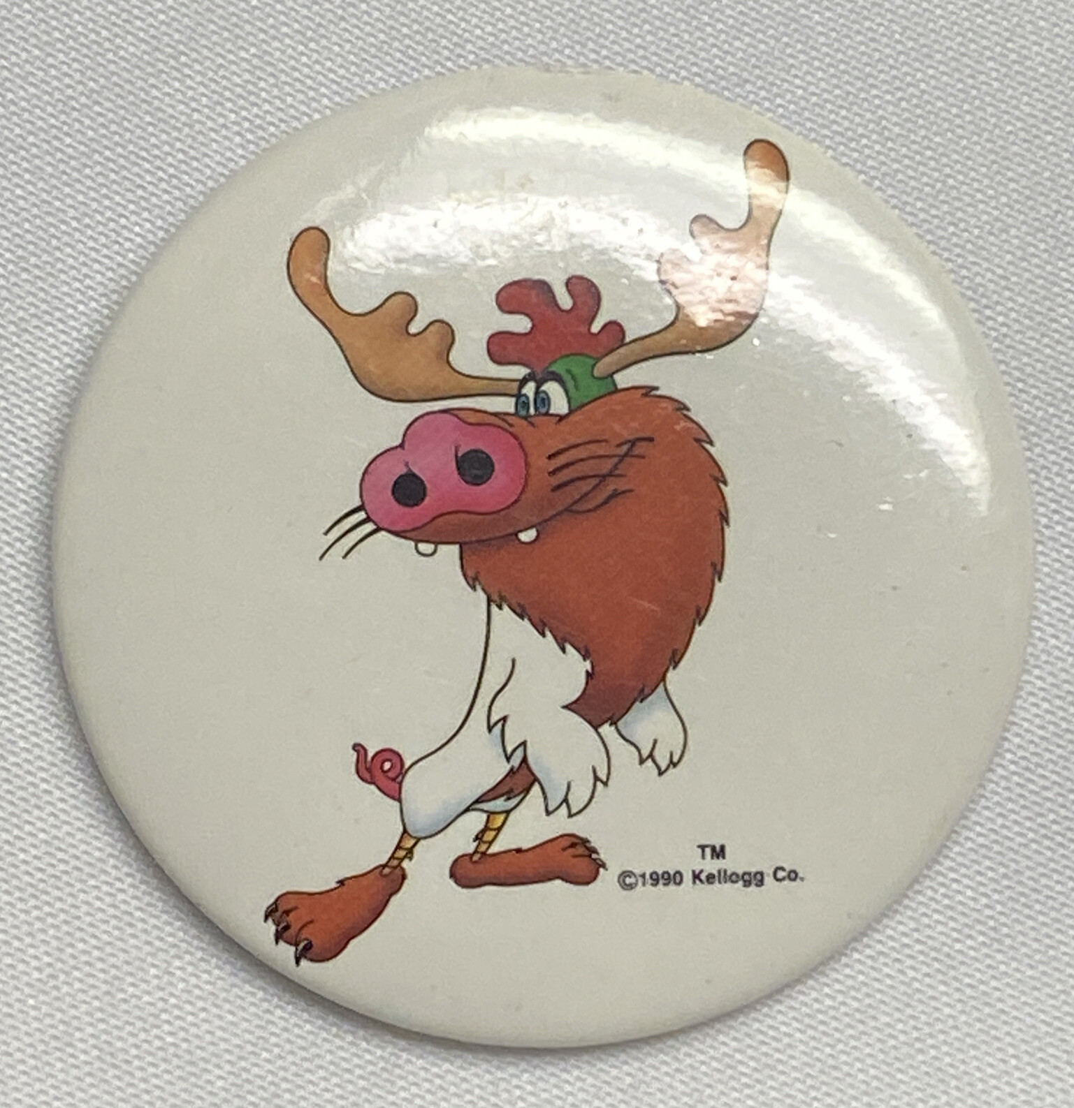Kellogg's Bigg Mixx Cereal Corny Moose Safety Pin Button 1990 | eBay