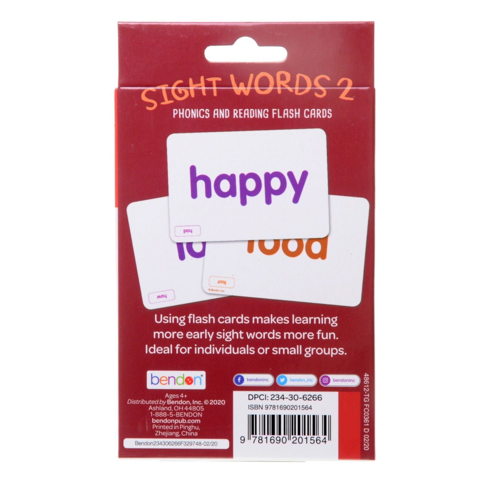 Phonics And Reading Flash Cards By Bendon (Sight Words 2) (Ages 4+) | eBay