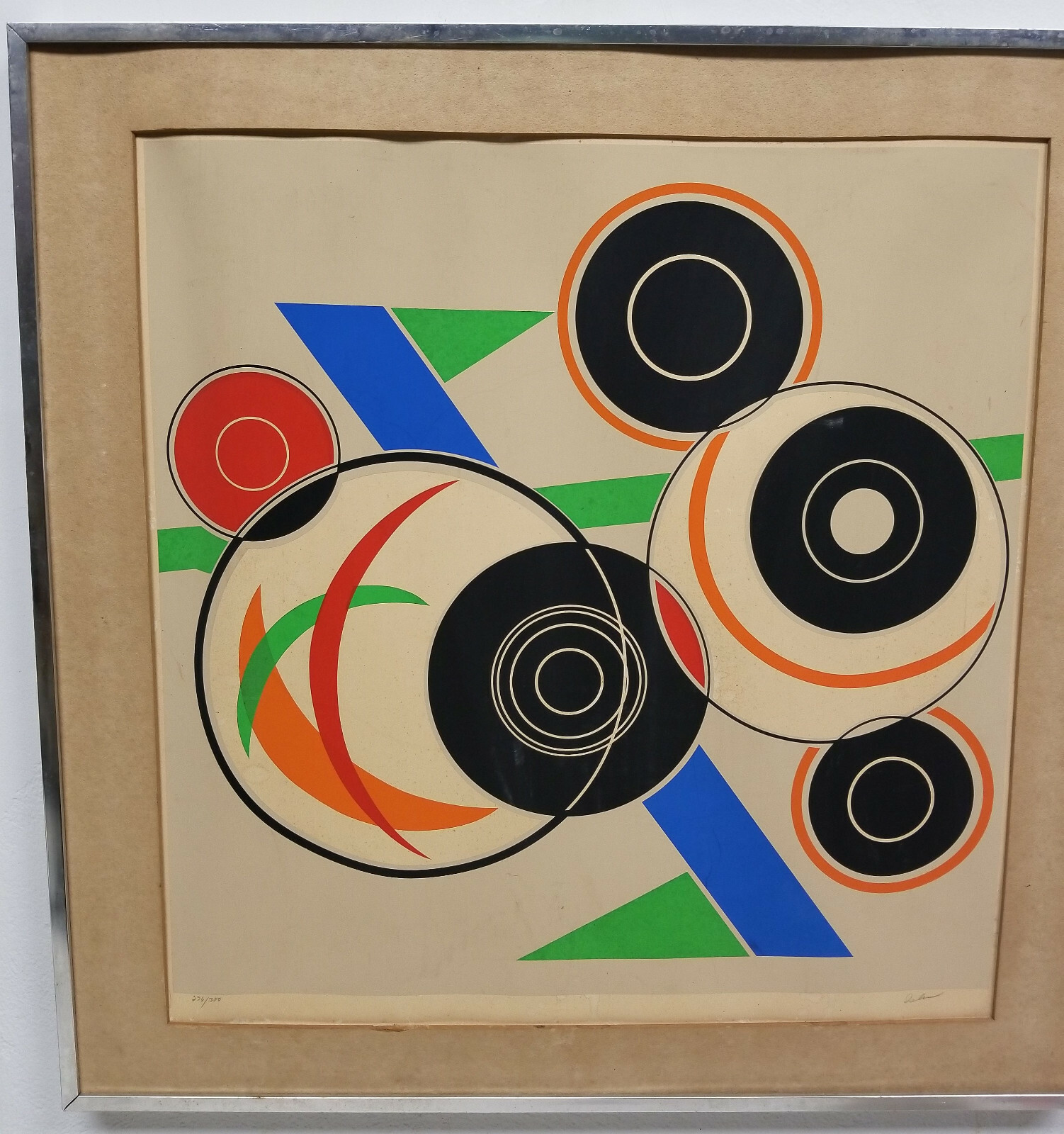 Antique Mid Century Modern Fred Isler Abstract Silkscreen SIgned and ...