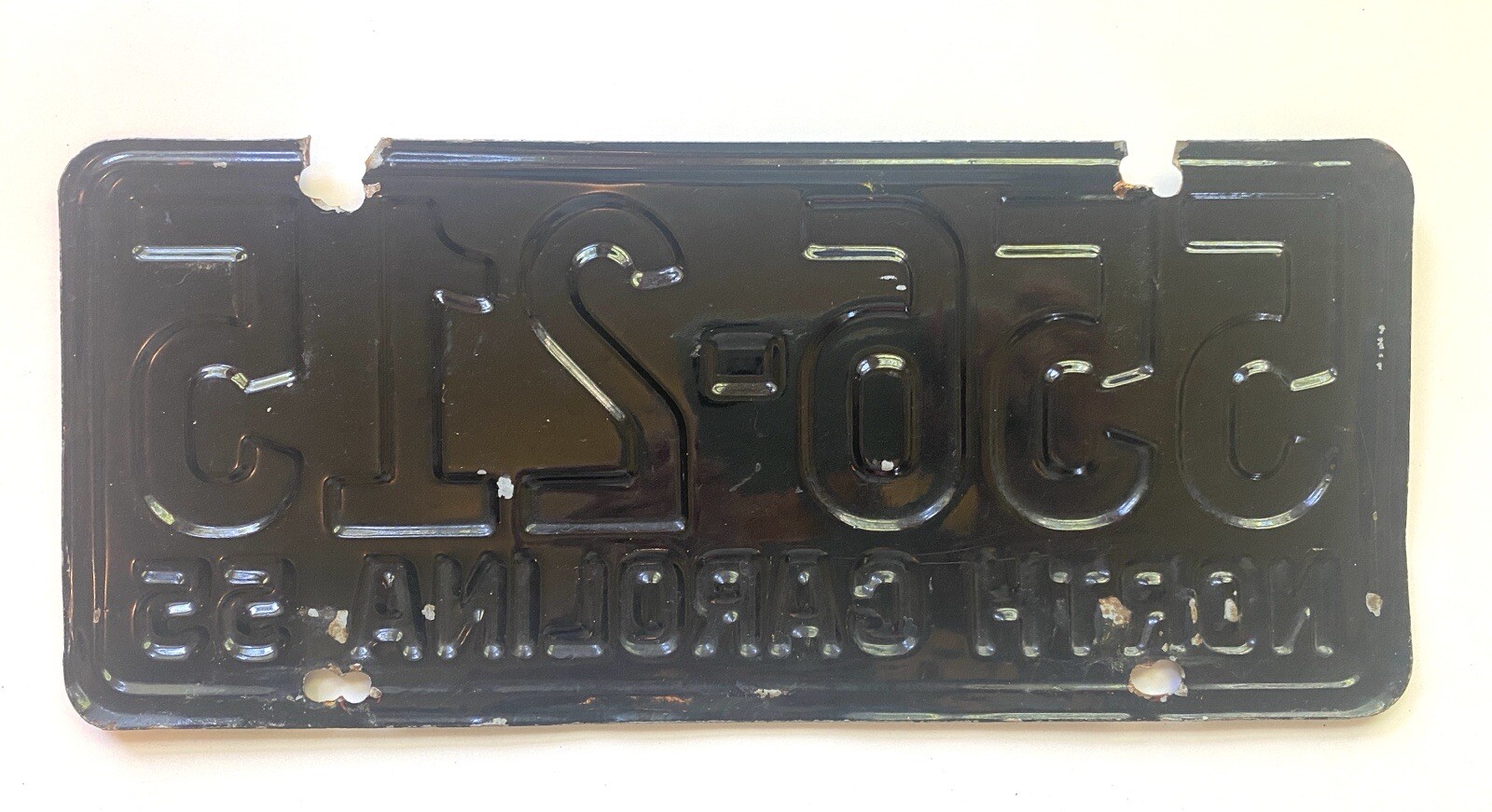 1955 North Carolina License Plate NC 556-215 Black & Yellow | eBay