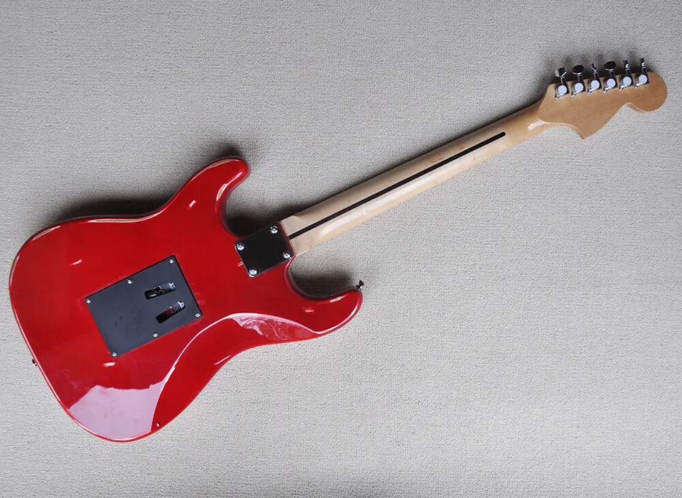 Red Relic 6 Strings Electric Guitar with Reversed Headstock Maple ...