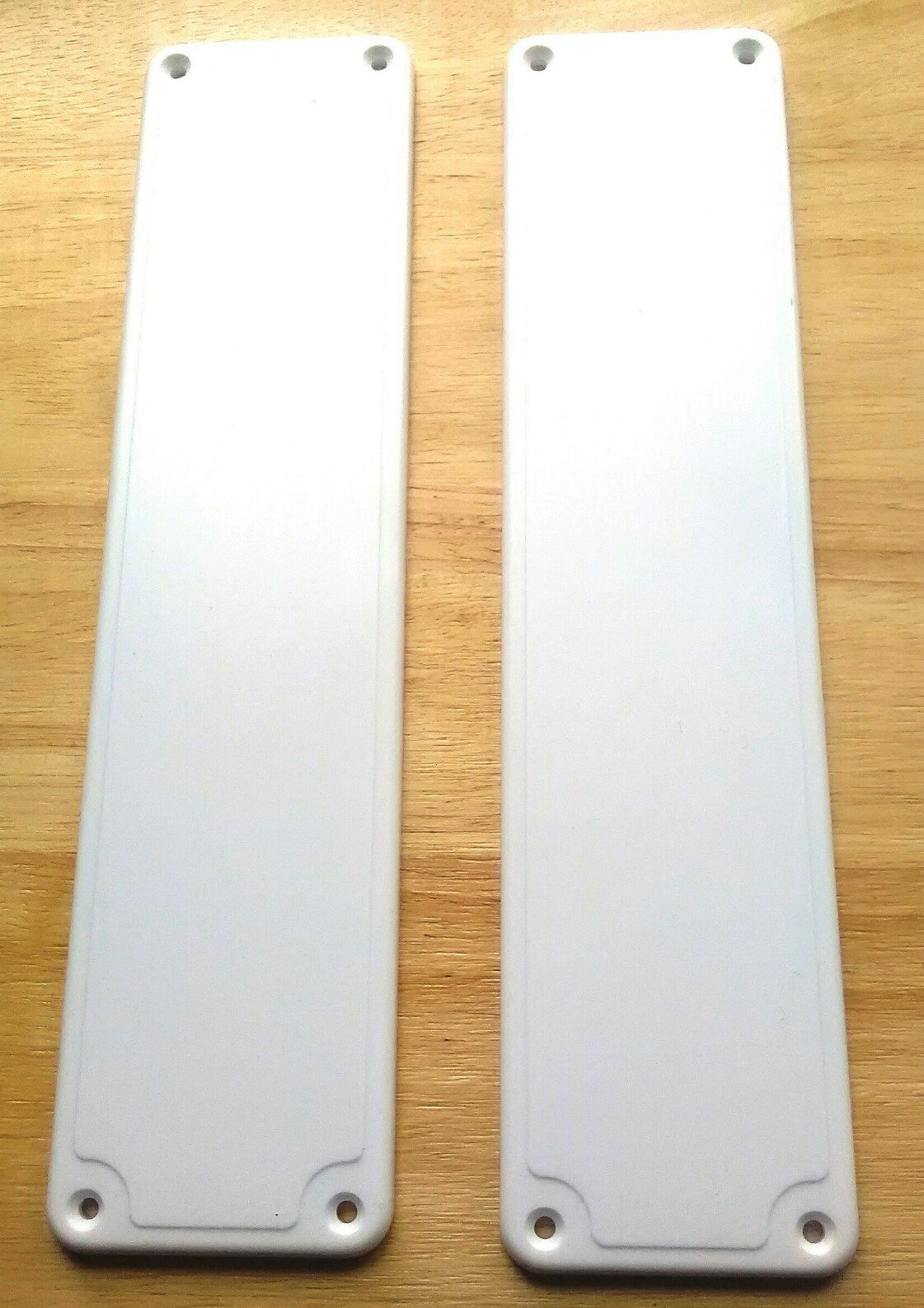 Plastic Door Finger Plates White x 2 Good Quality Easy to Fit push ...
