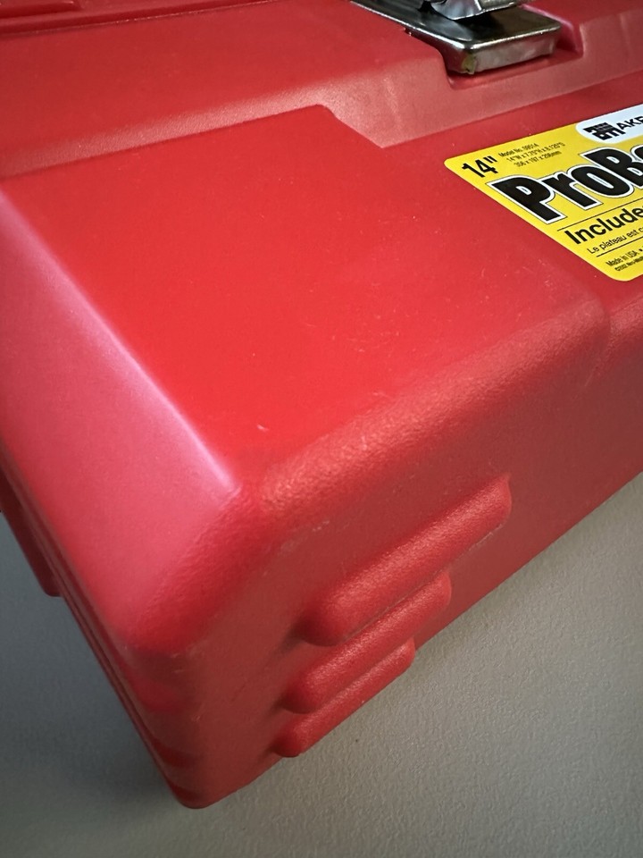 Akro-Mils 09514 ProBox Plastic Toolbox with Removable Tray for Tools ...