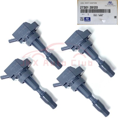 4PCS IGNITION COIL p For 15-18 ELANTRA SONATA TUCSON OPTIMA SOUL OEM ...