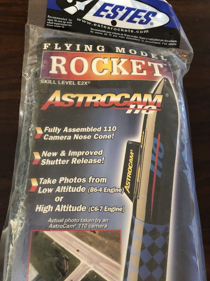 Estes ASTROCAM 110 model rocket kit with a camera on board | eBay
