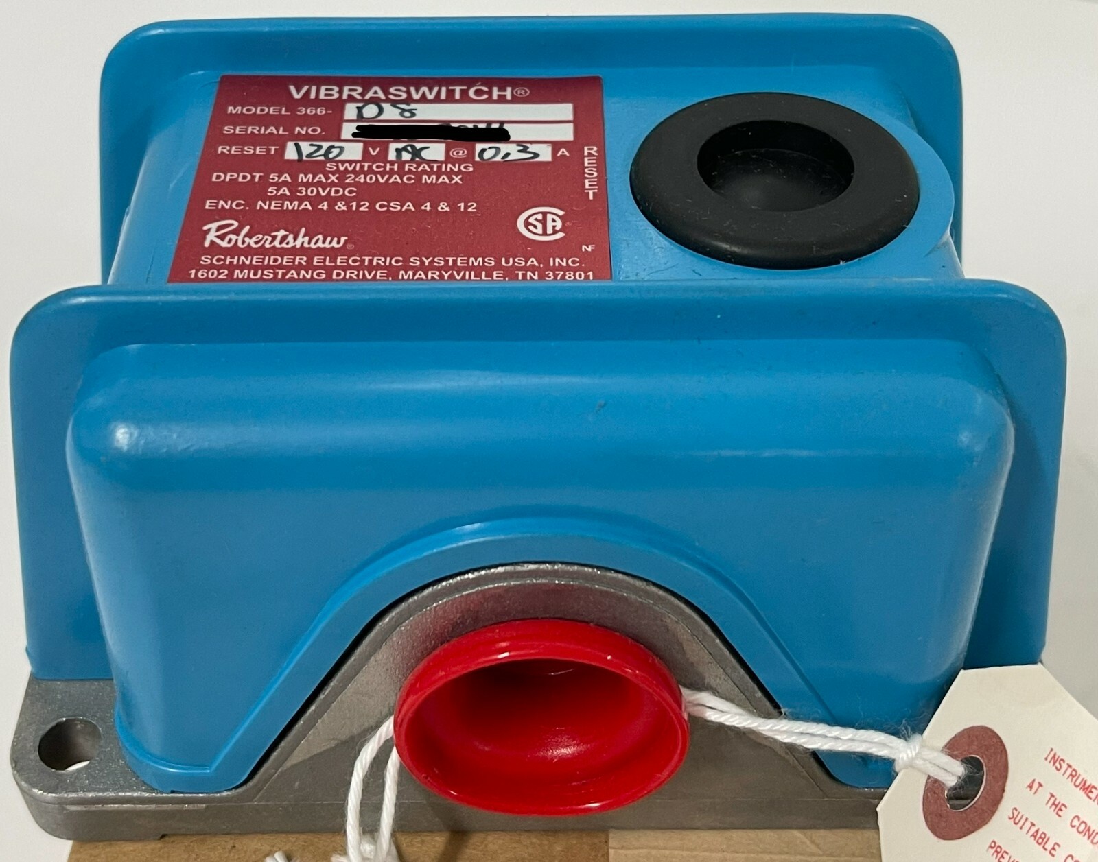 Robertshaw DPDT 5A 120VAC Vibration Switch - 366D8 for sale online | eBay