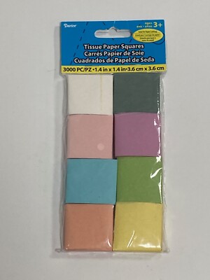 Tissue Paper Squares Gift Tissue Paper 1.4" x 1.4" 3000 Pieces White ...