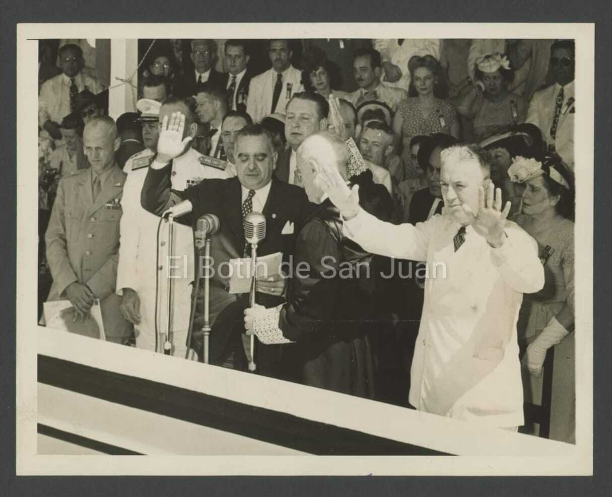 VTG PRESS PHOTO / JESUS T. PINERO INAUGURATION AS GOV. OF PUERTO RICO ...