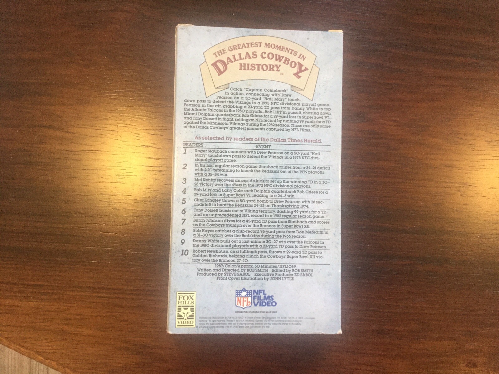 Dallas Cowboys: The Greatest Moments In History,VHS (video Tape),1987 ...