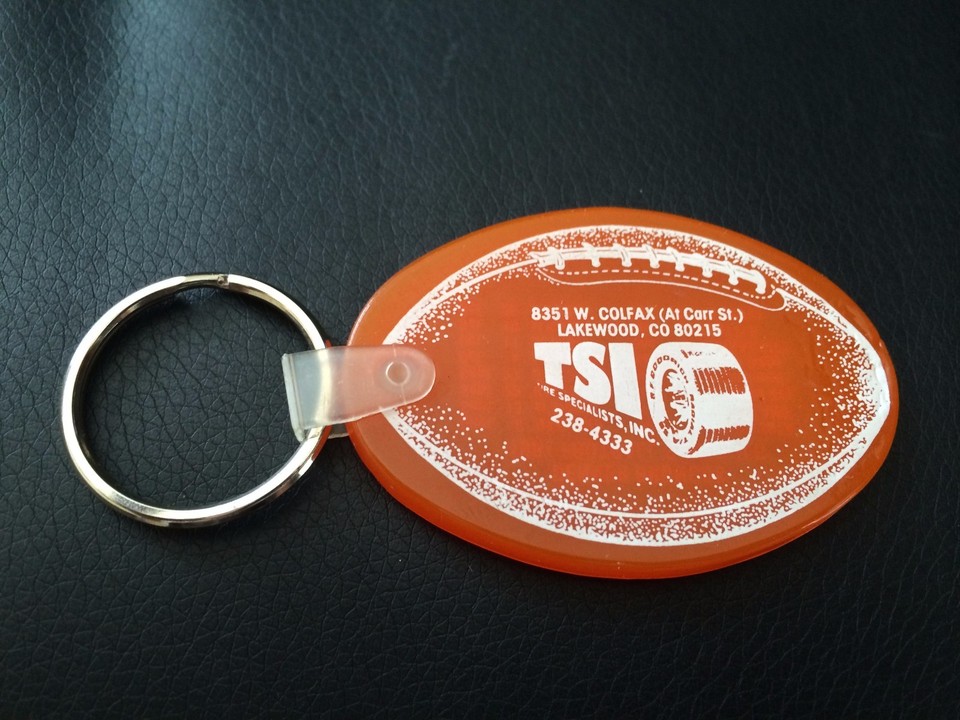 1981 Denver Broncos Schedule on Football Shaped Rubber Keychain | eBay