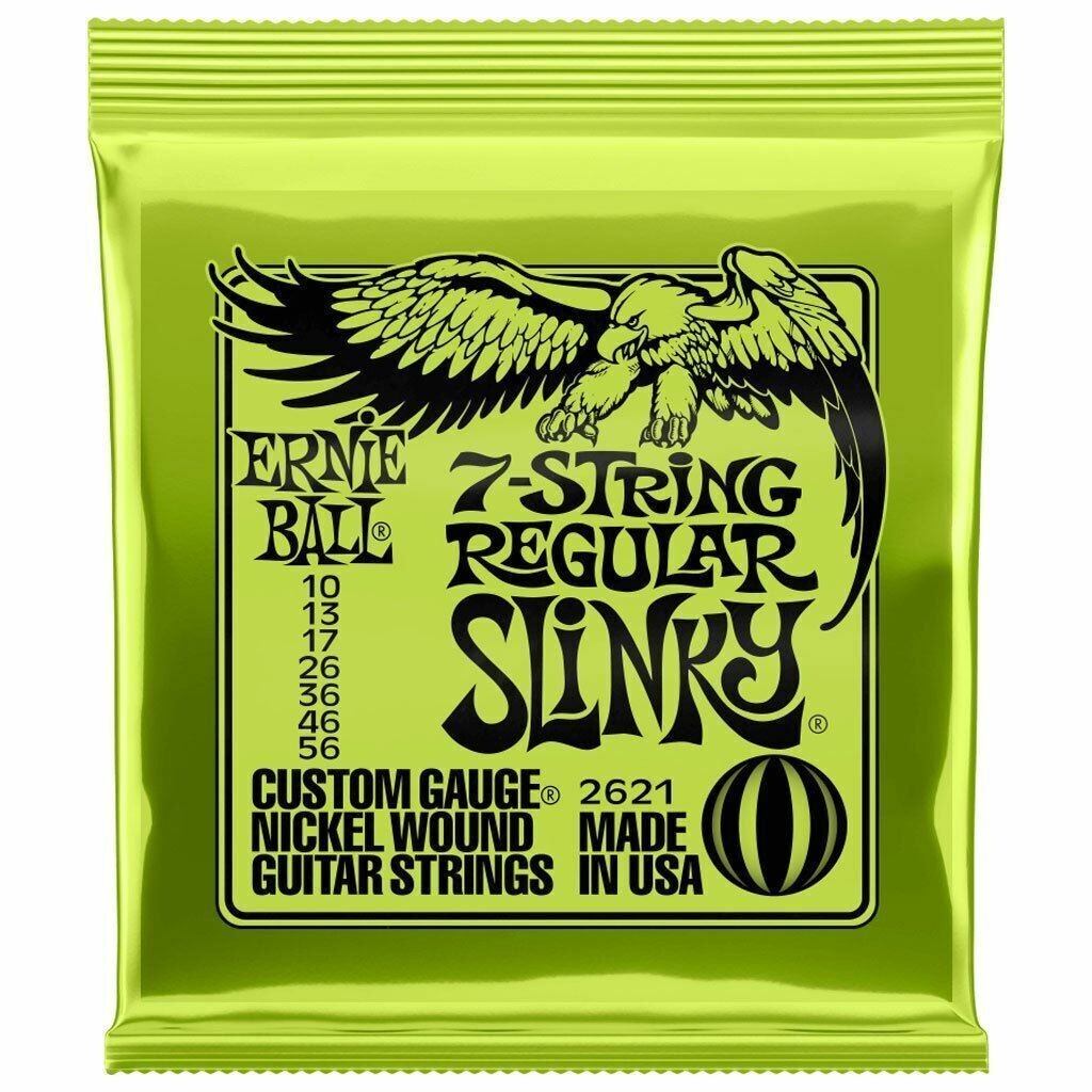 Ernie Ball 2621 Regular Slinky 7-string Electric Guitar Strings for ...