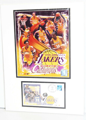 2001 L.A. Lakers NBA Champions Photo File Print w/ Stamp Photo File w ...