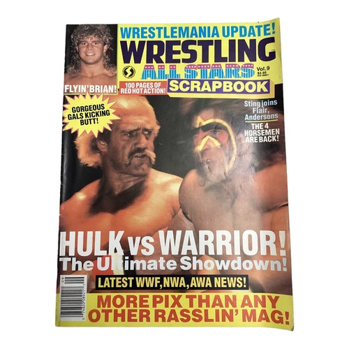 1980's Vintage Wrestling All Stars Scrapbook Vol 9 Hogan Warrior WWF ...
