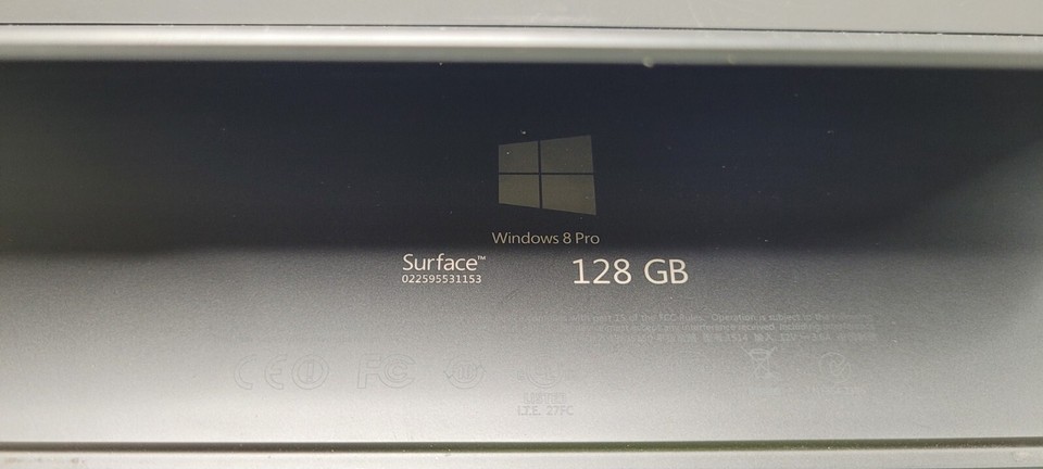 Microsoft Surface Pro Tablet 128 GB Hard Drive 4 GB RAM Windows 8 Pro ...