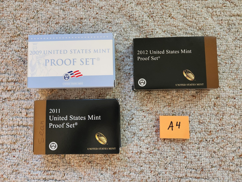A4-Lot of 3 US Mint Proof Sets | 2009, 2011, 2012 | Original Government ...
