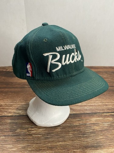 90s Milwaukee Bucks Sports Specialties Snapback Single Ln Script Hat ...