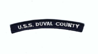 US Navy USS Duval County Shoulder Strip Tab Patch 1/2in x 5in cut edge ...