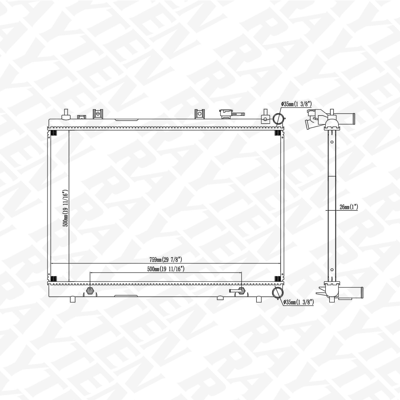 13348 Radiator for 2013-2020 Nissan Pathfinder 2014-2019 INFINITI QX60 ...