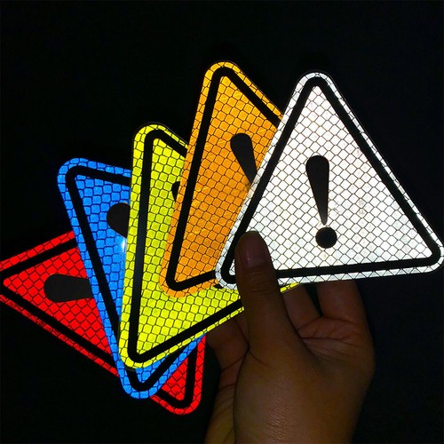 Reflective Sticker Car Rear Tail Triangle Warning Safety Sticker Decal ...