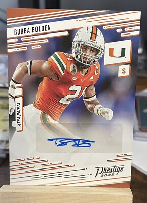 Bubba Bolden 2022 Panini Chronicles Prestige Draft Picks AUTO #PX-BBO ...