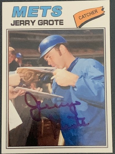 JERRY GROTE NEW YORK METS SIGNED 1977 STYLE CUSTOM CARD | eBay
