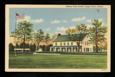 Military postcard World War 2 WWII Camp Grant, Illinois IL Officers ...