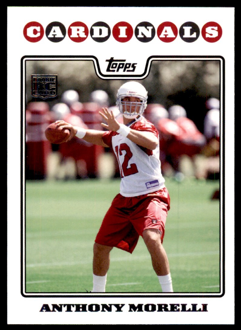 2008 TOPPS ANTHONY MORELLI ROOKIE ARIZONA CARDINALS #345 | eBay