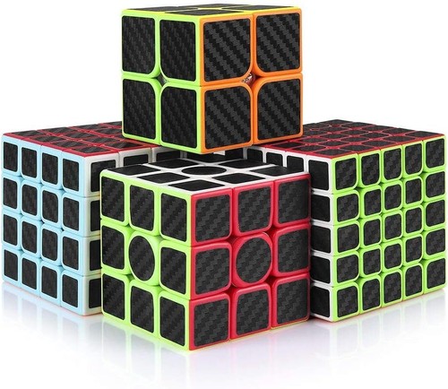 Speed Cube 2x2-5x5 Set, Fast Magic Cube Bundle, Smooth Carbon Fiber | eBay