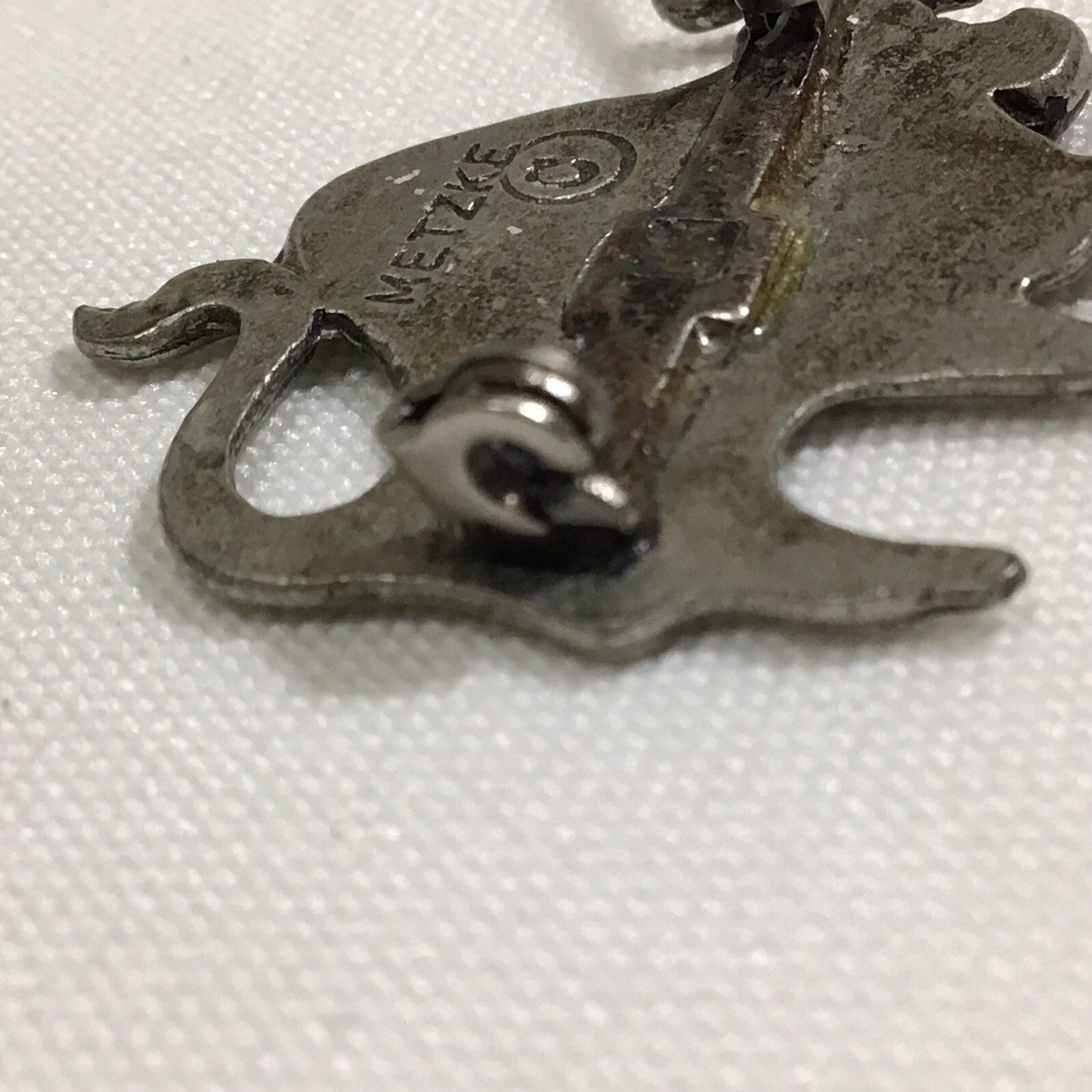 Metzke Pewter Rodeo Angry Bull 1 inch Signed Brooch Pin Cowboy Cowgirl ...