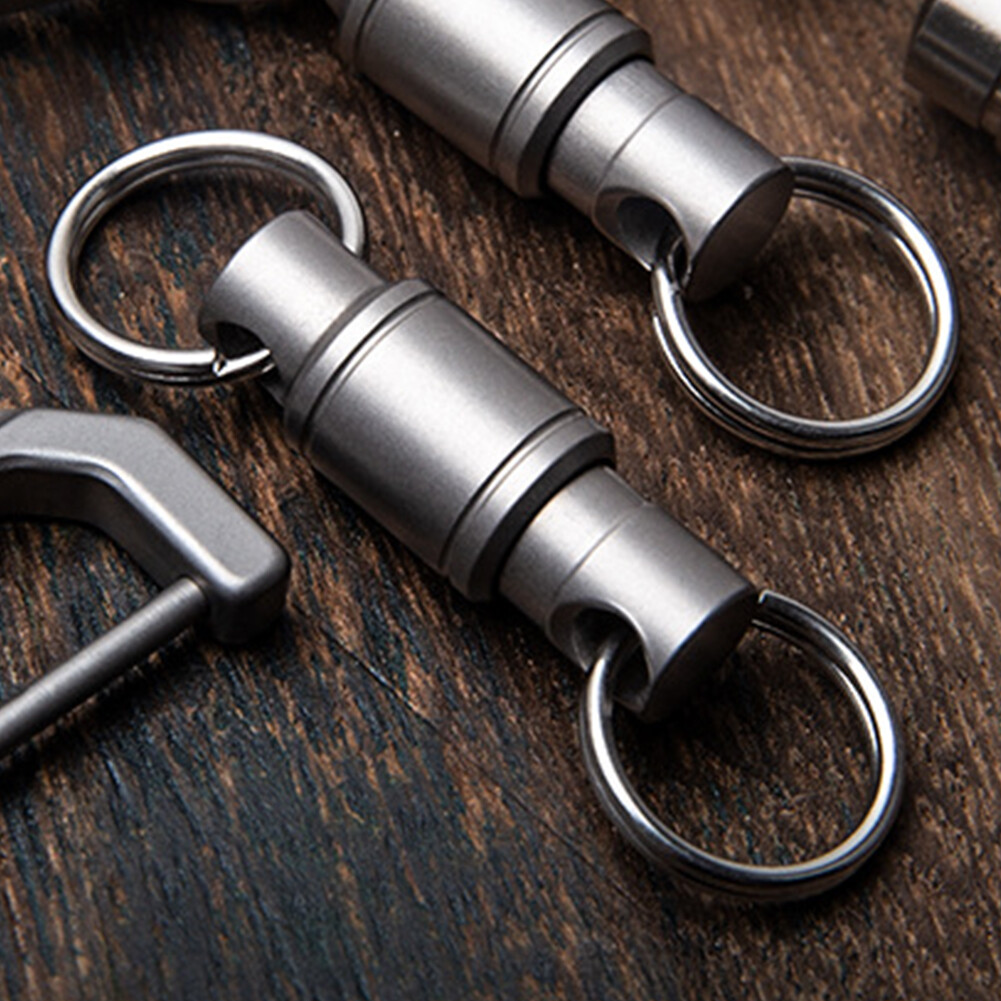 Rotate Buckle Titanium Alloy Key Holder Mini Portable Outdoor Tool Dual ...
