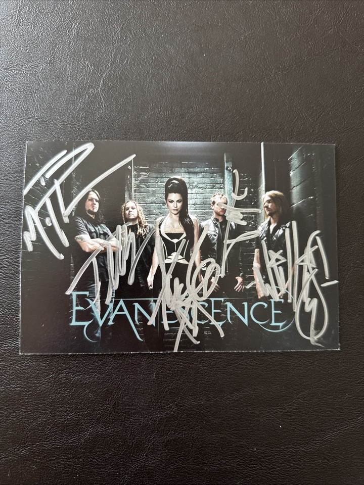 Evanescence Autographed Card 6x4 | eBay