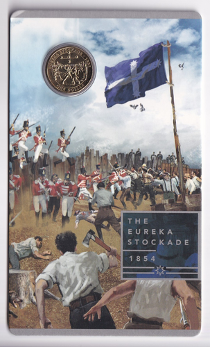 AUSTRALIAN: 2019 $1 EUREKA STOCKADE MUTINY AND REBELLION COIN ON CARD # ...