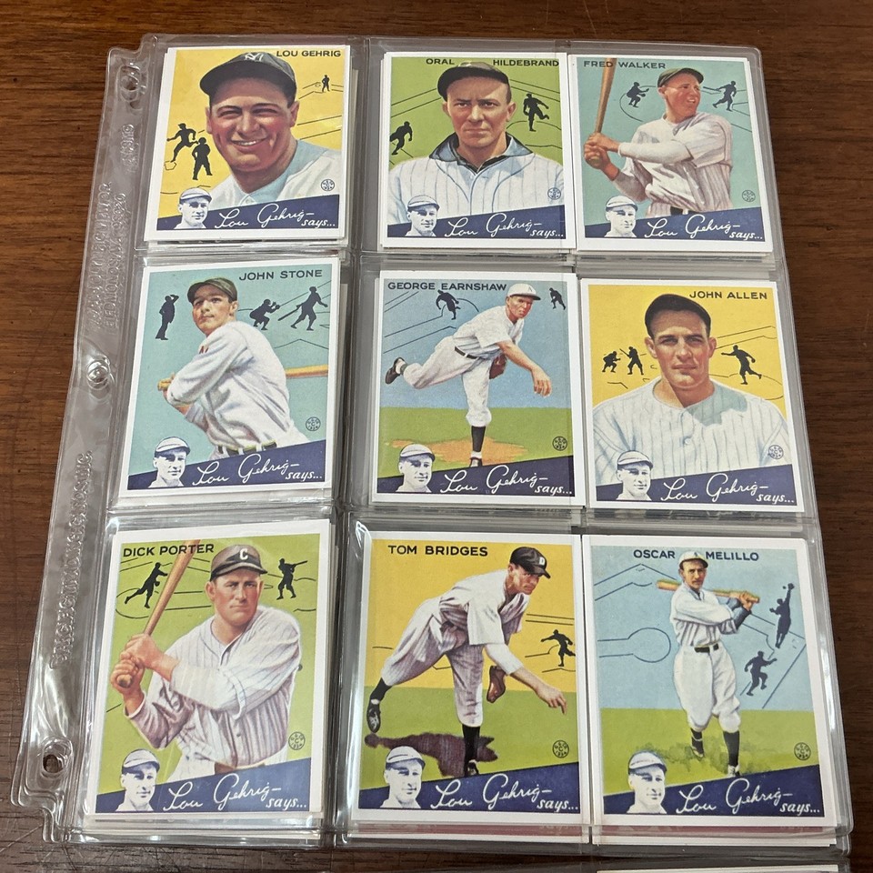 1933-1934 Goudey Dover Reprint Complete Set Gehrig, Dean, Appling ...