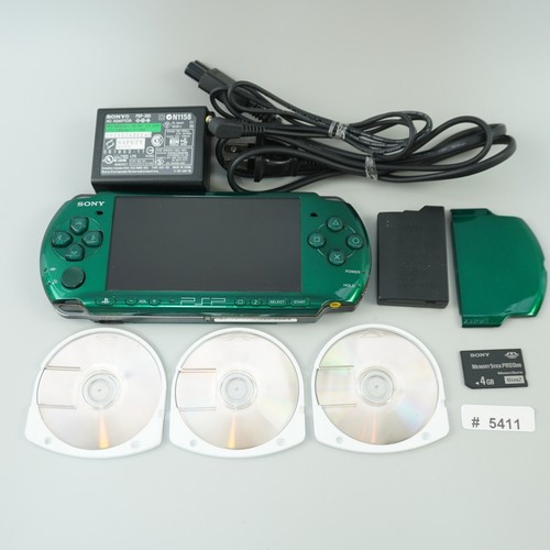 Sony PSP-3000 Console Green / Battery+Charger+Memory Stick+Random ...