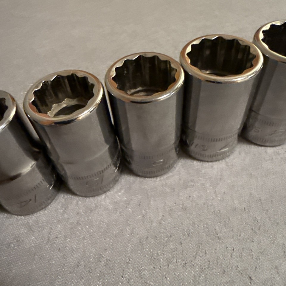 Snap-on Tools 11 Pc 1/2" Drive METRIC 12 Point Shallow Socket Set 12 ...