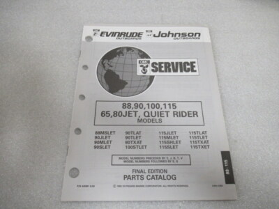 PM191 OMC Service 88-115 65/80Jet, Quiet Rider Final Edition Part ...